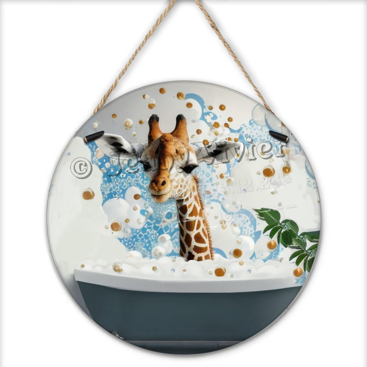 Funny Giraffe Sign, Giraffe Wall Decor, Home Farmhouse Hotel Wall Art ...