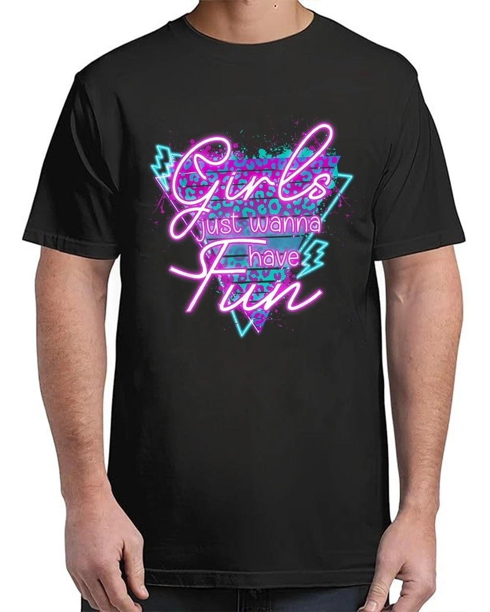 Funny Girls Just Wanna Have Fun Awesome 70's 80's 90's 1980s Adult S-4XL T-Shirt Men Women ...