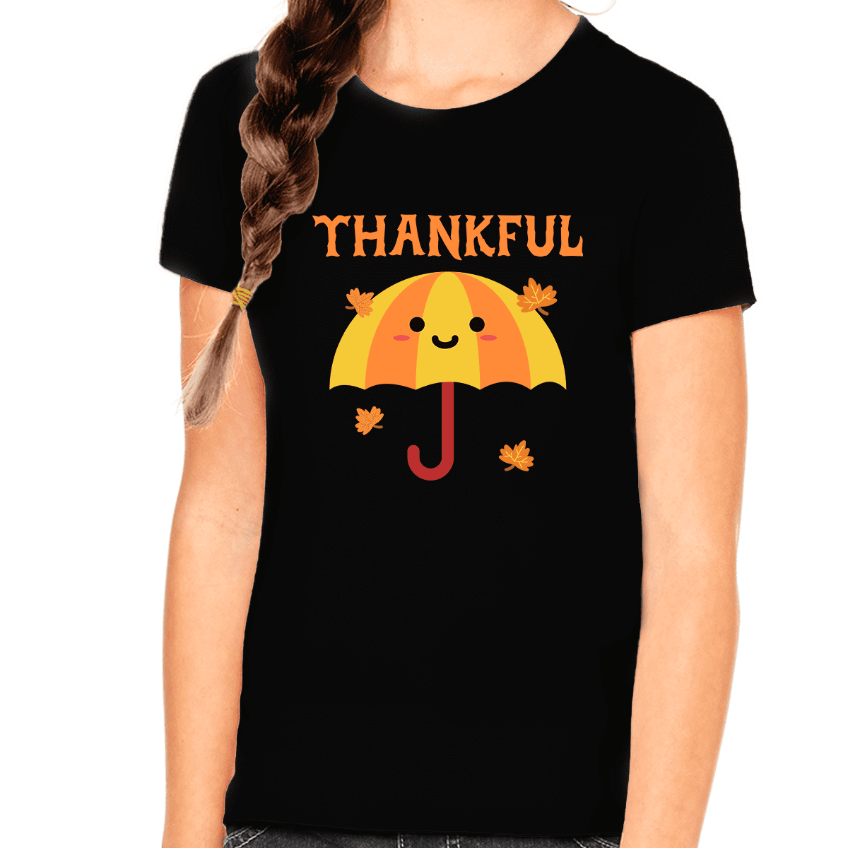 Funny Girls Thanksgiving Shirt Kids Thankful Shirts for Girls Fall ...