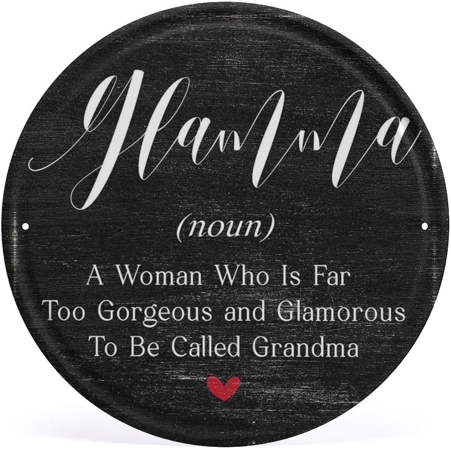Funny Glamma Definition Round Metal Tin Sign Glamma A Woman Who is Far ...