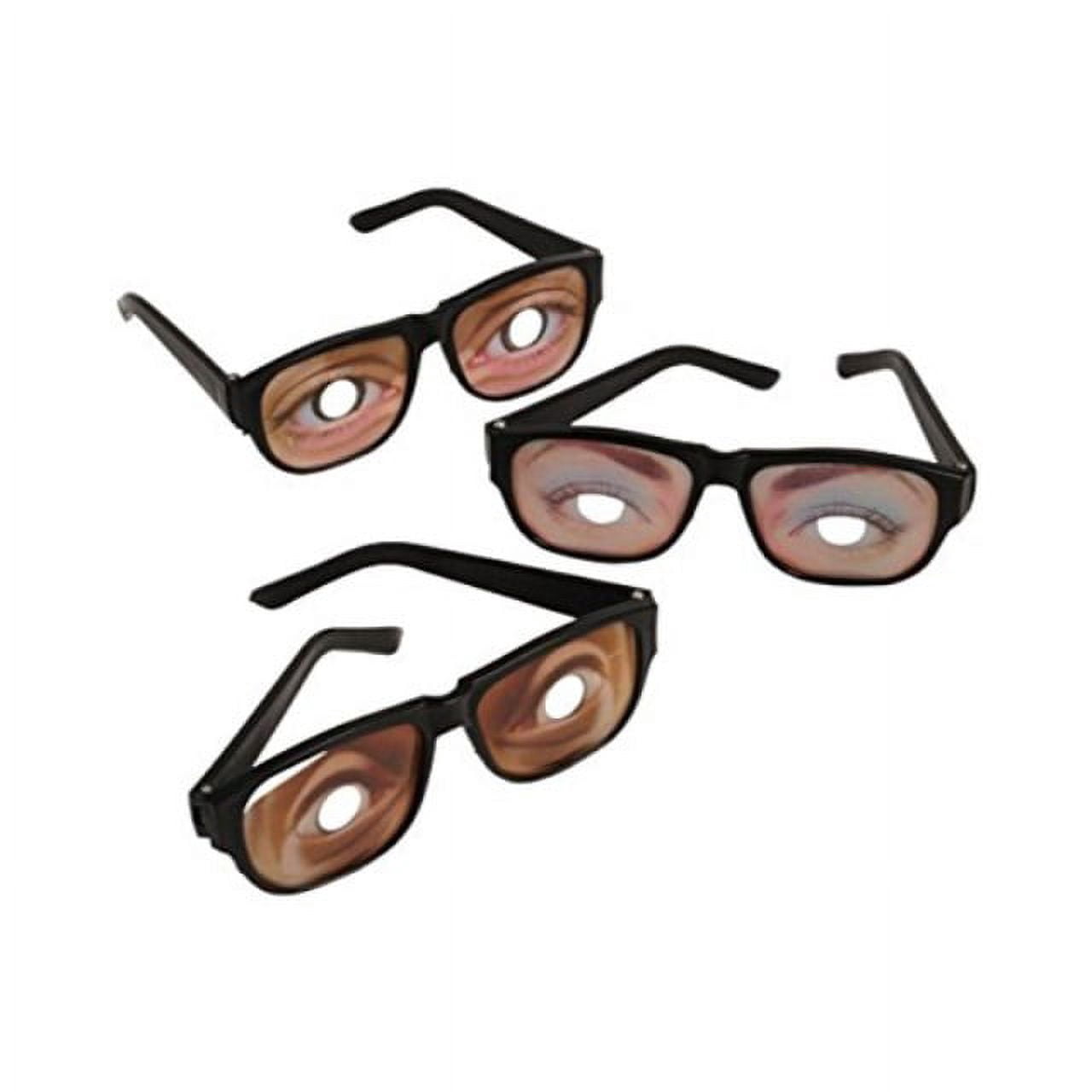 Novelty Gag Funny Fake Eyes Disguise Glasses 12 Pack Costume Accessory ...