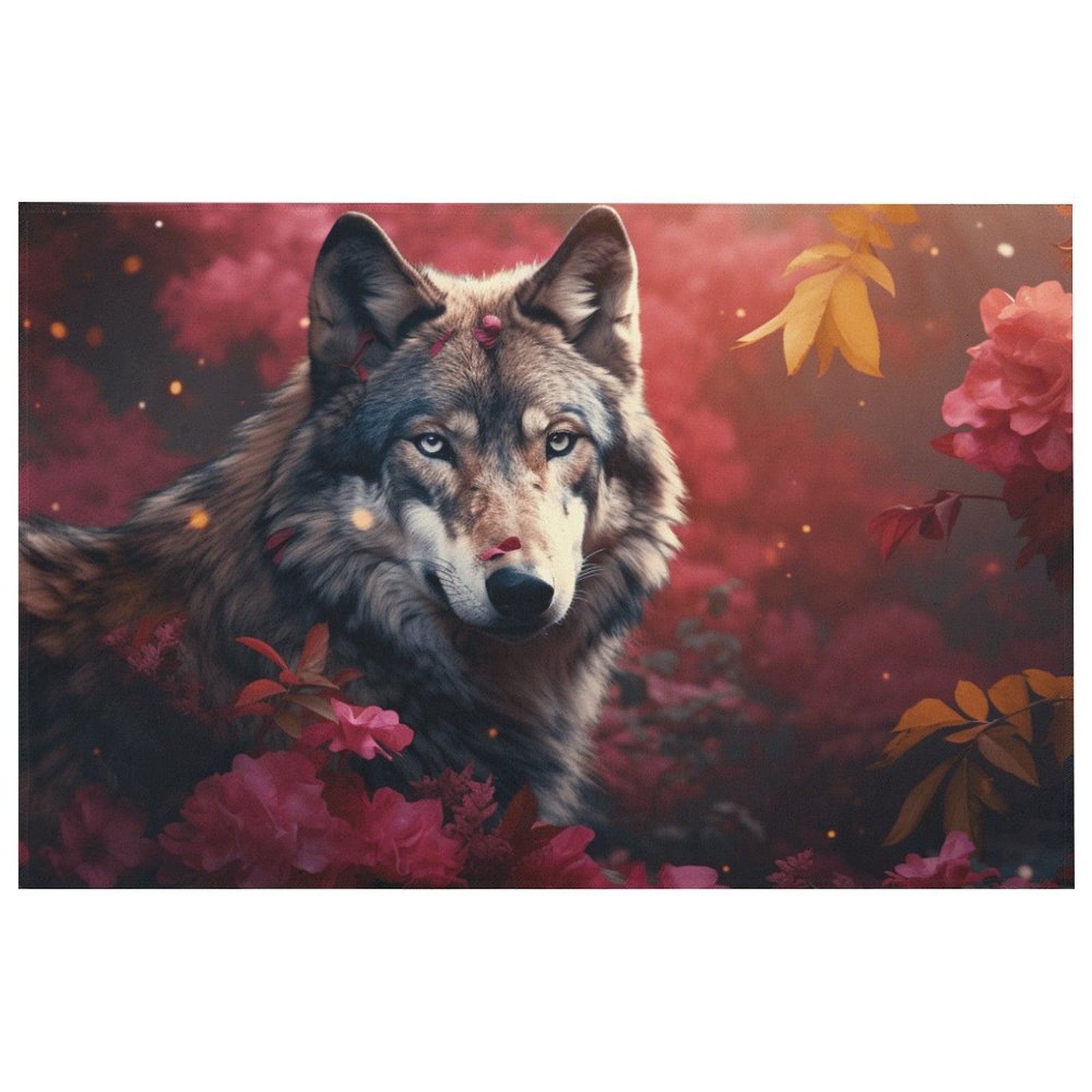 Funny Glasses Wolf Rug - for Living Room, Bedroom, And Dining Room ...