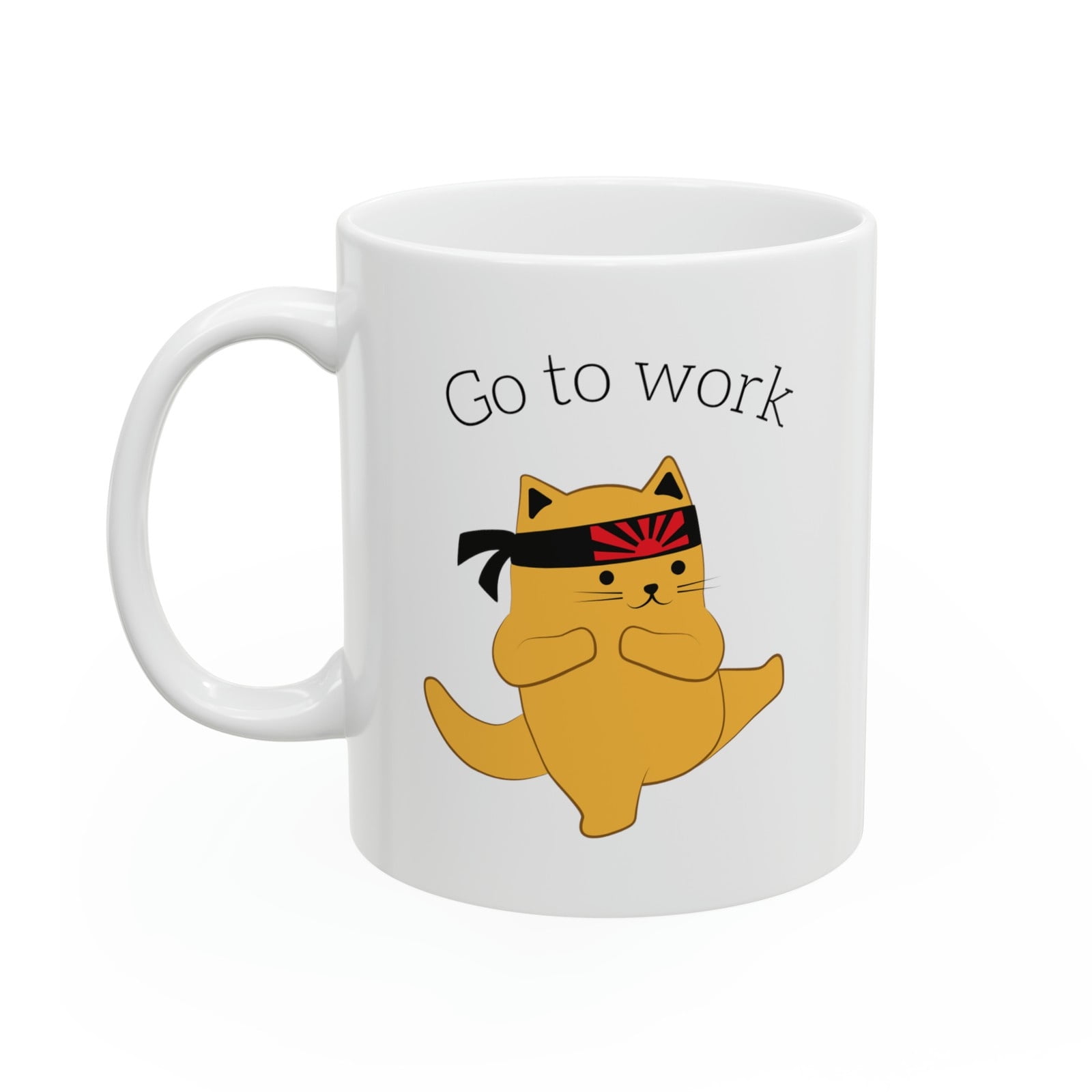 Funny Go To Work Cat Ceramic Coffee Mug - Walmart.com