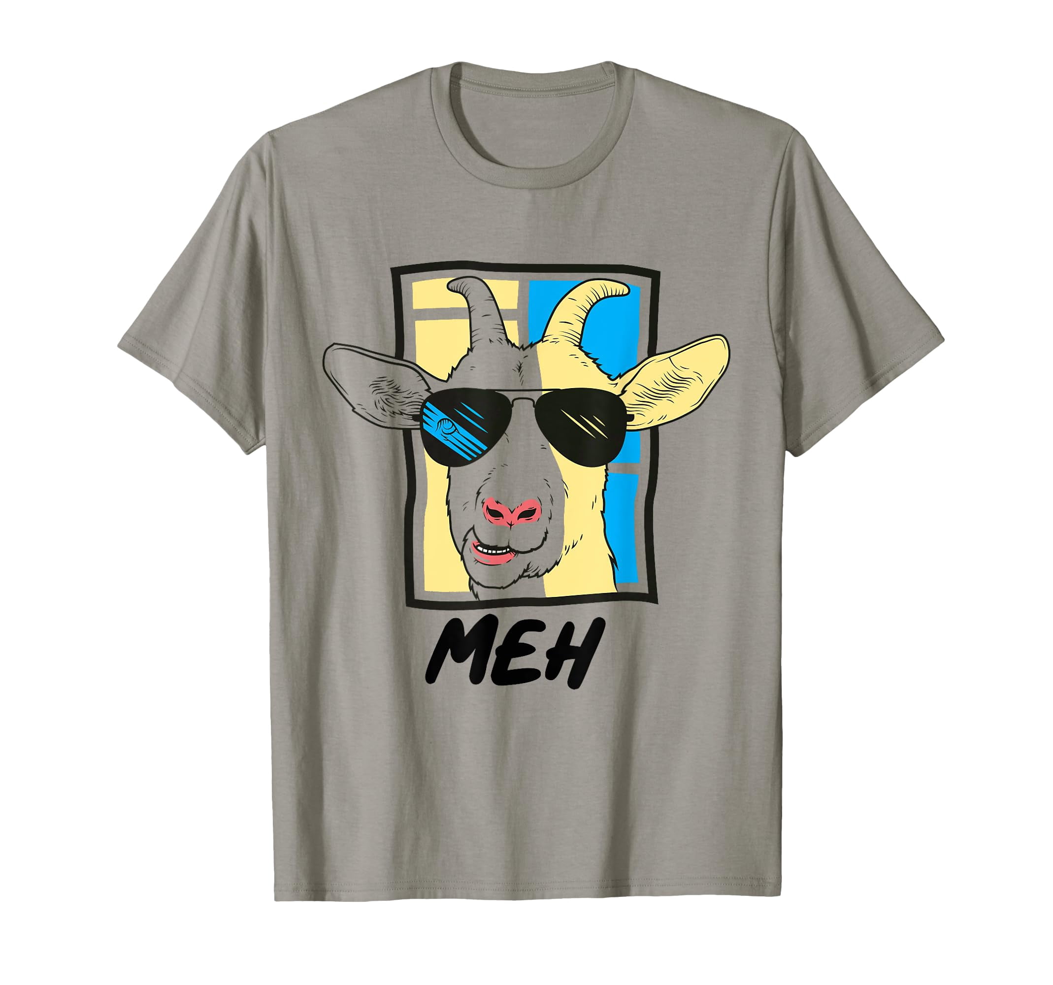 Funny Goat Lover T-Shirt with Sarcastic 'MEH' Design for Farm Animal ...