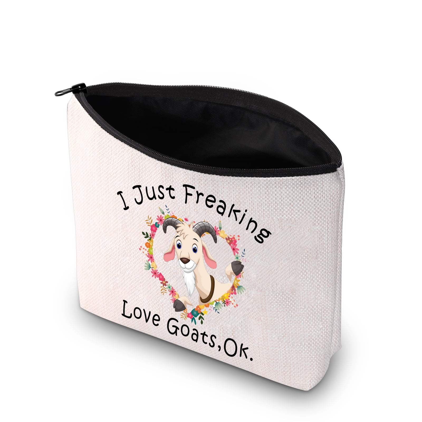 Funny Goat Makeup Bag Goat Lover Gift I Just Freaking Love Goats Makeup ...