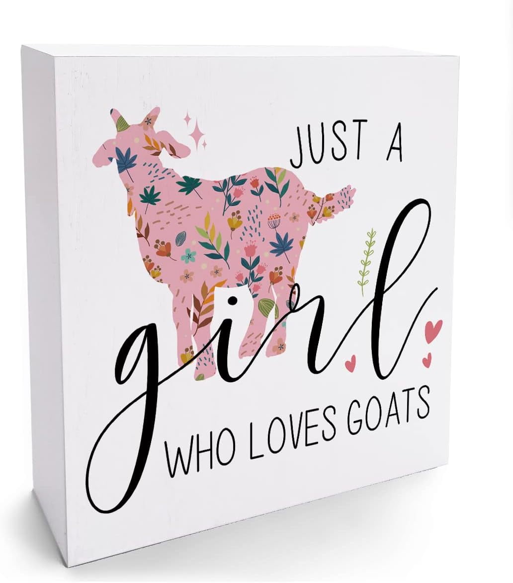 Funny Goat Sign Goat Gifts Desk Decor Wooden Box Sign Goat Gifts for ...