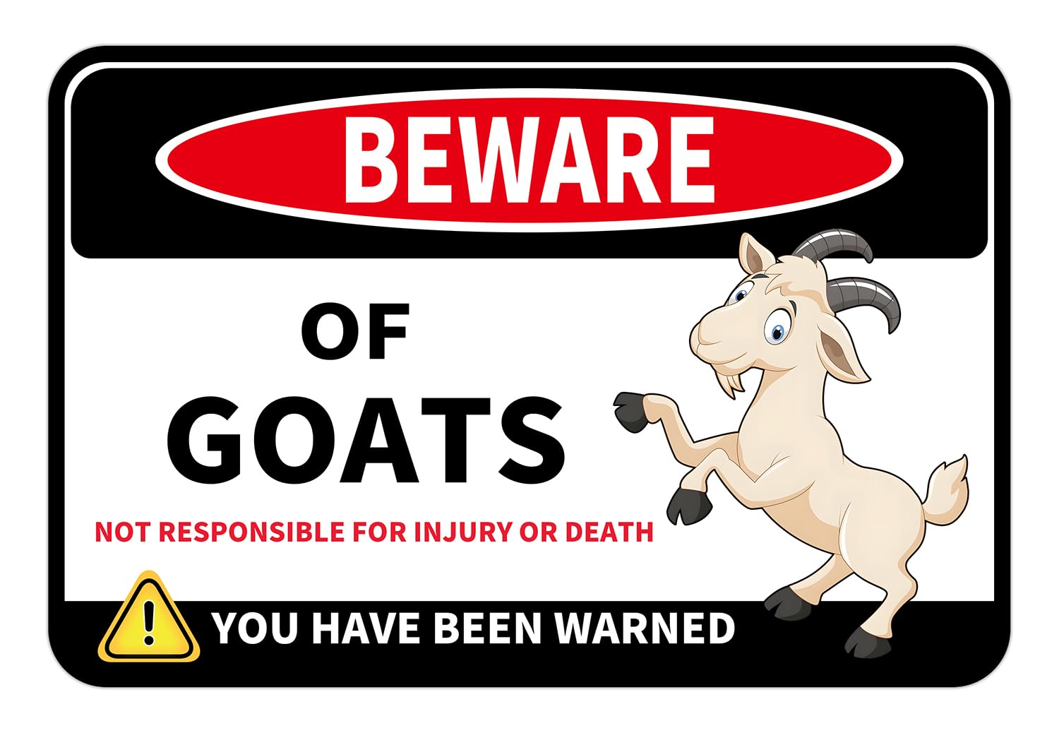 Funny Goat Signs Outside Goat Decor for Shelter,Shed,Barn,Yard - Goat ...