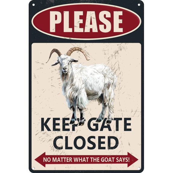 Funny Goat Signs Outside Goat Decor for Shelter, Shed, Barn, Yard ...