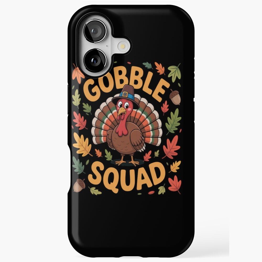 Funny Gobble Squad Turkey Thanksgiving Holiday Case for iPhone 11-17 ...