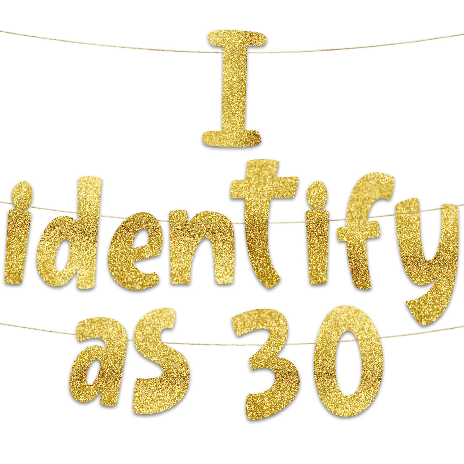 Funny Gold GlitterTRDN Banner Happy Mens Birthday Party Supplies, Ideas ...