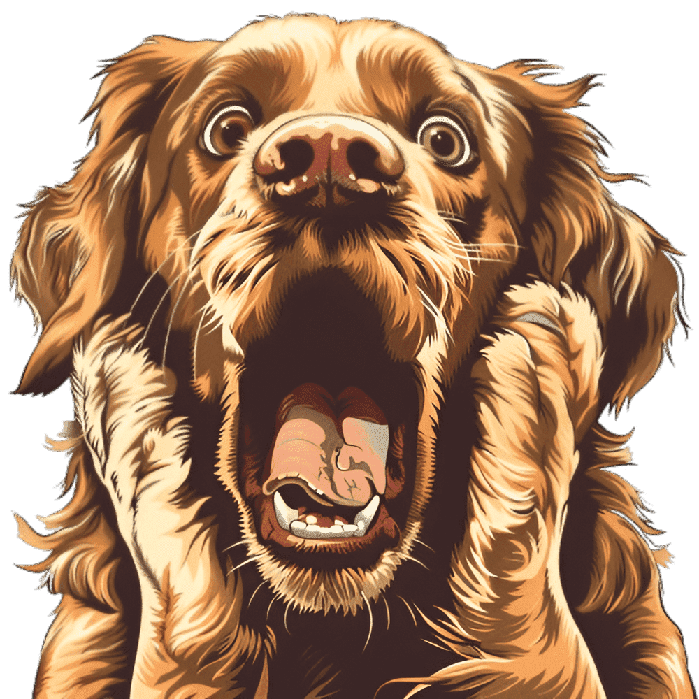 Funny Gold Retriever 3D Car Decal - Surprised Dog Decal for Window ...