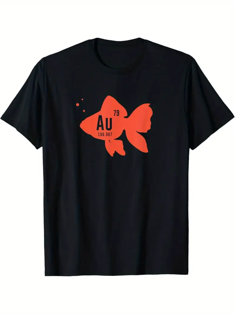 Funny Goldfish Au Fish Periodic Table Chemistry T-Shirt - Element Au ...