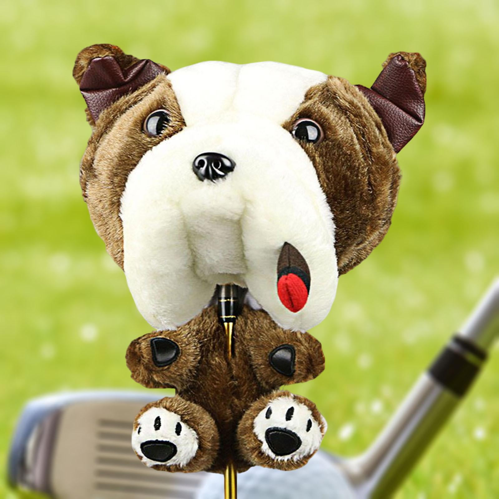 Plush Dog Shaped Golf Club Protective Cover, Funny Scratchproof Wood ...