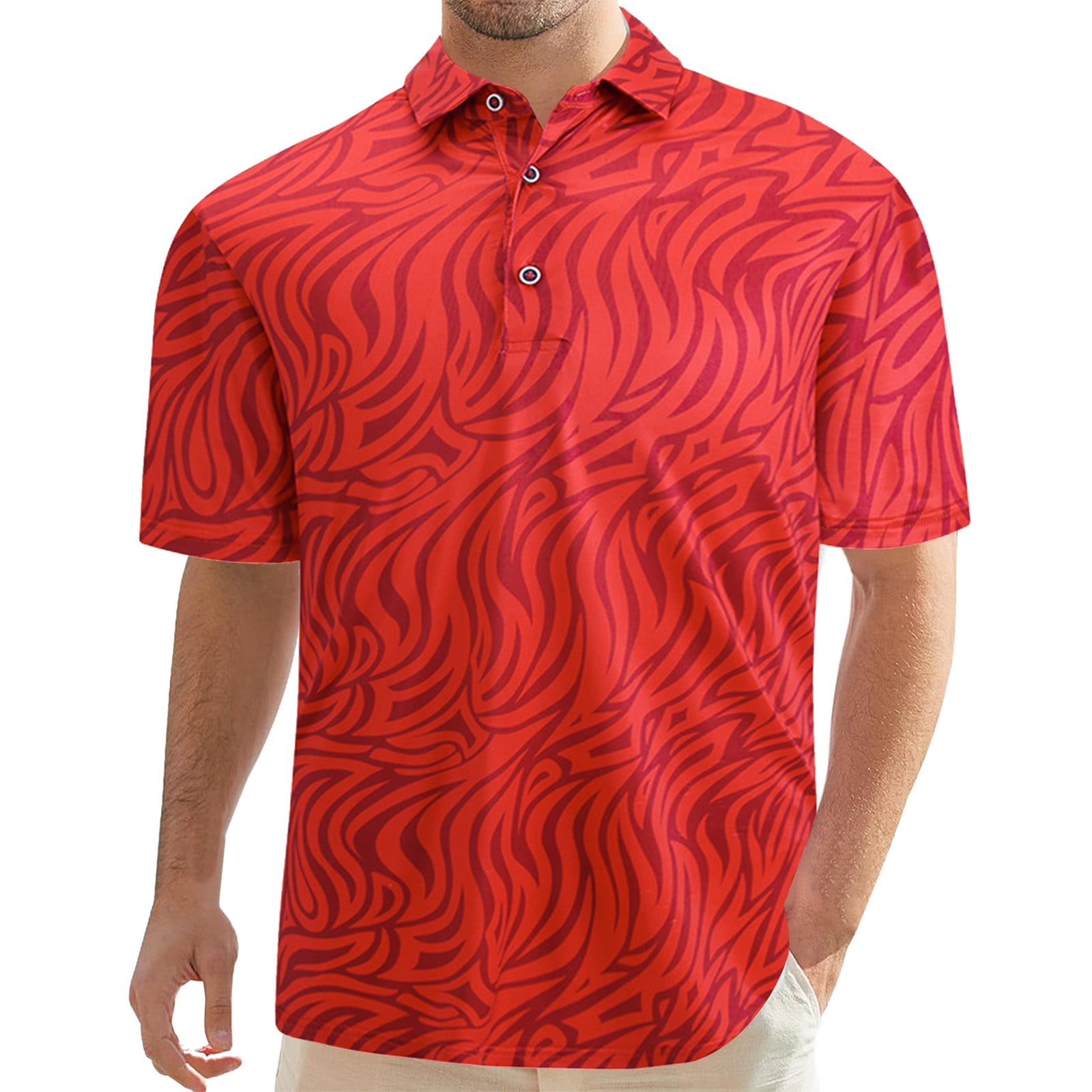 Funny Golf Polos for Men Printing Quick Dry Black Polo Shirts for Men ...