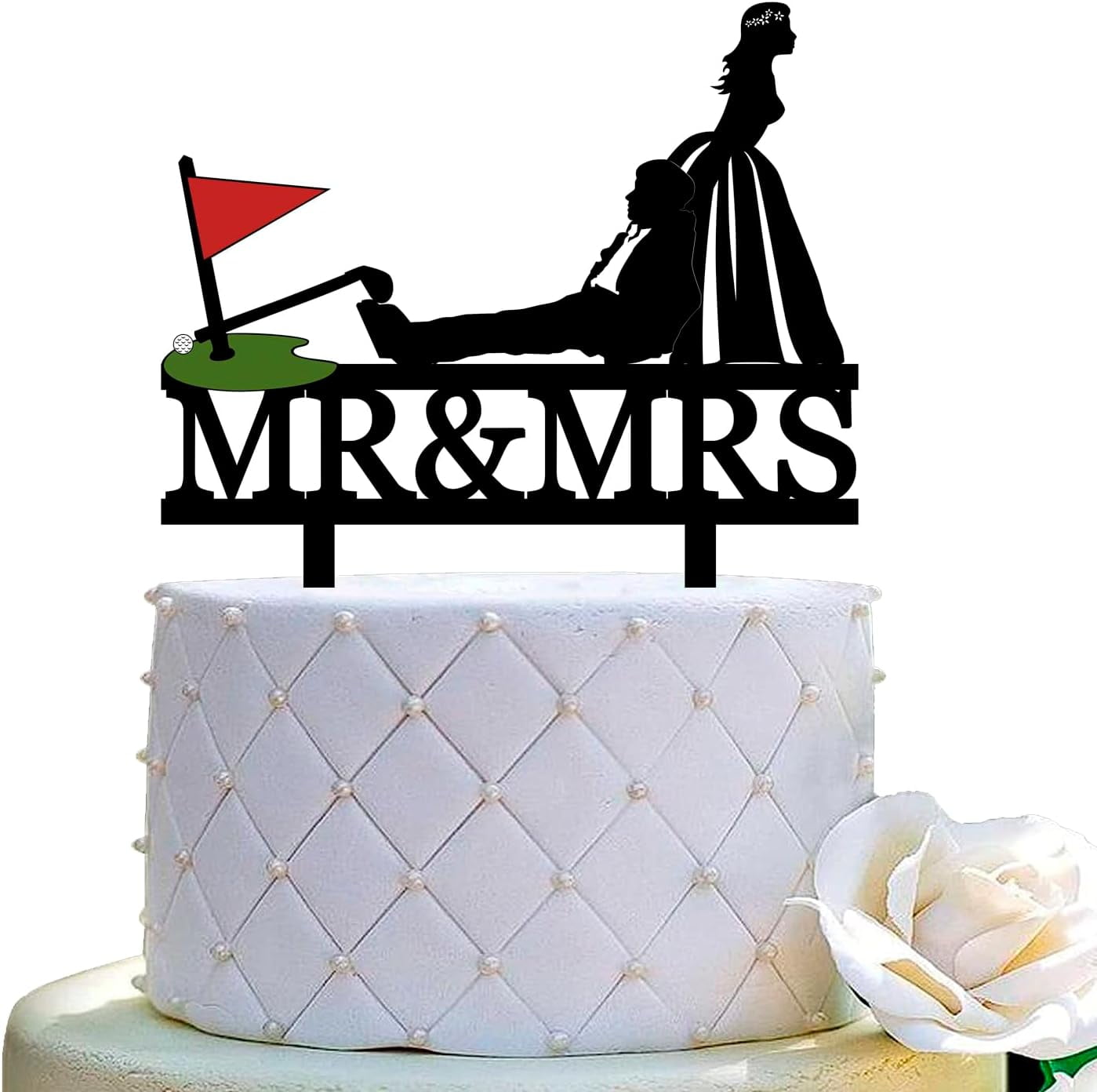 Funny Golf Wedding Cake Topper Mr and Mrs Wedding Cake Topper Golf ...