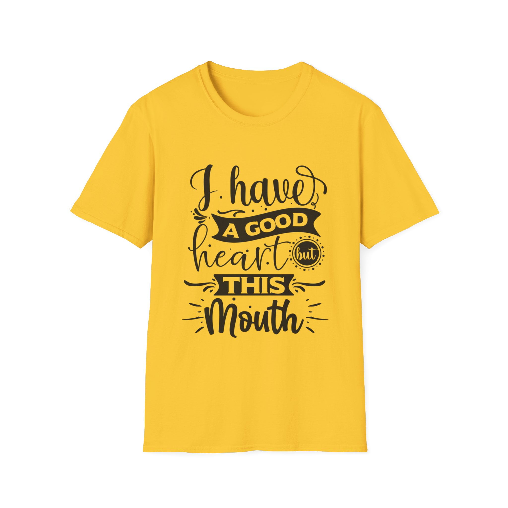 Funny Good Graphic Novelty Heart Comedy Mouth Tees - Walmart.com
