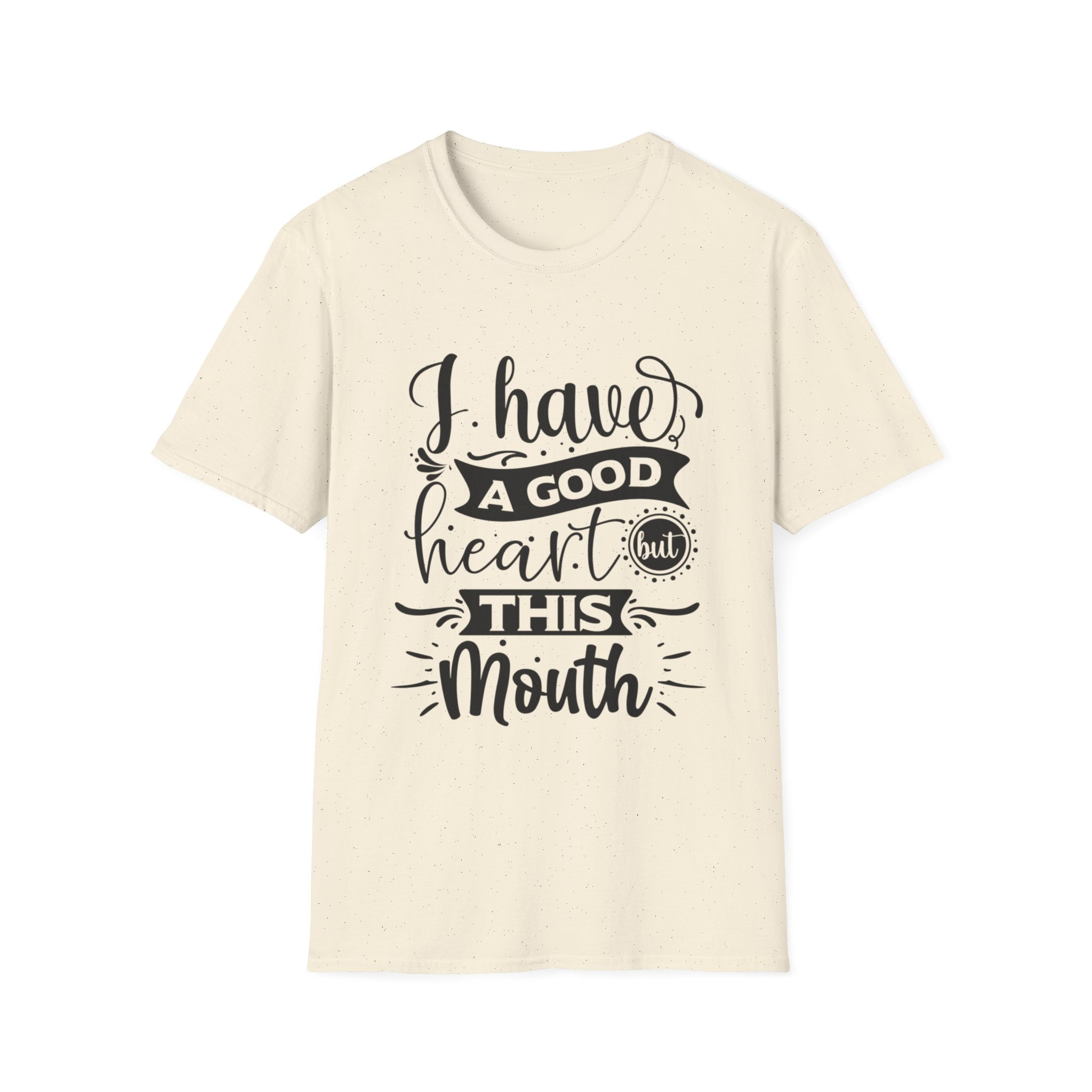 Funny Good Graphic Novelty Heart Comedy Mouth Tees - Walmart.com