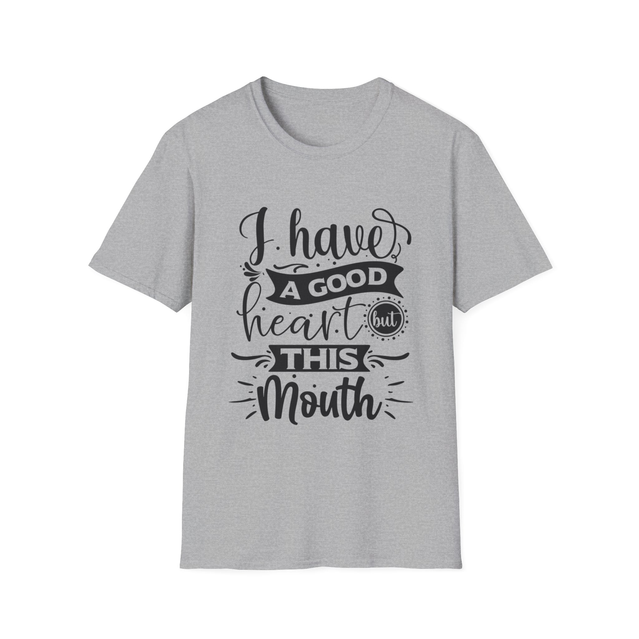 Funny Good Graphic Novelty Heart Comedy Mouth Tees - Walmart.com