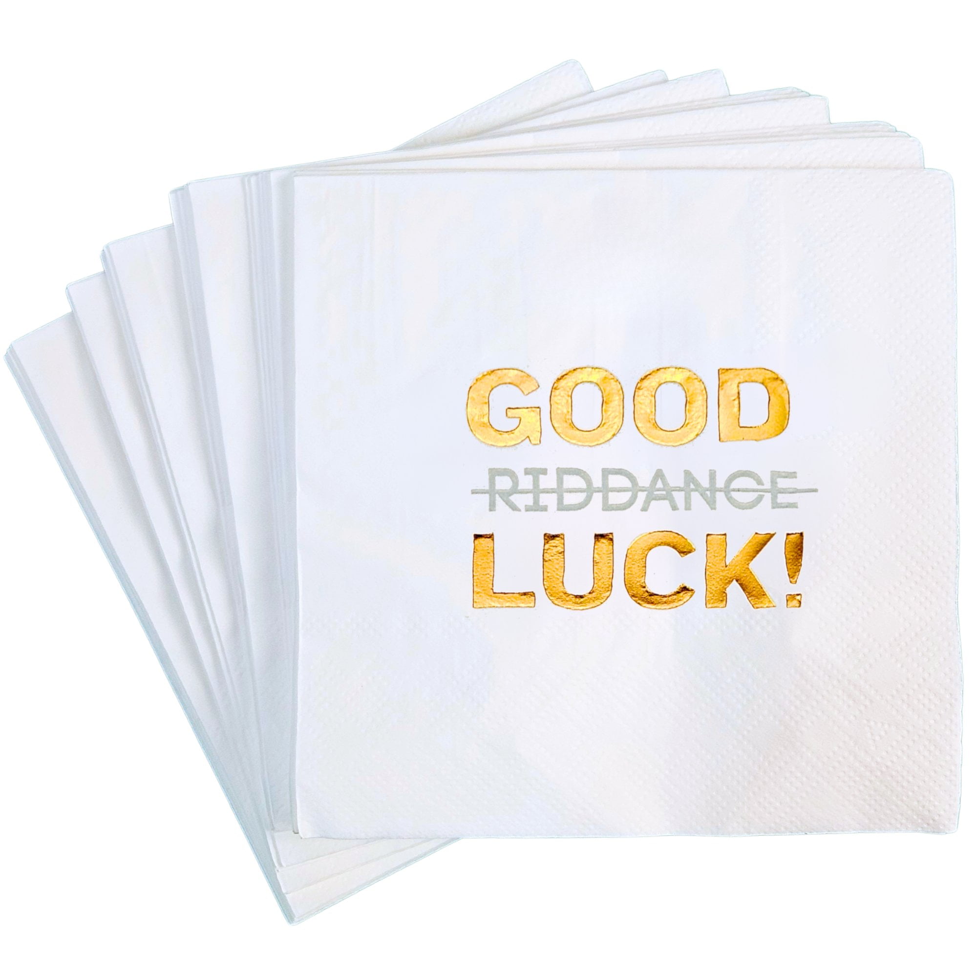 Funny Good Luck Cocktail Napkins - 50 Pack - Farewell, Going Away ...