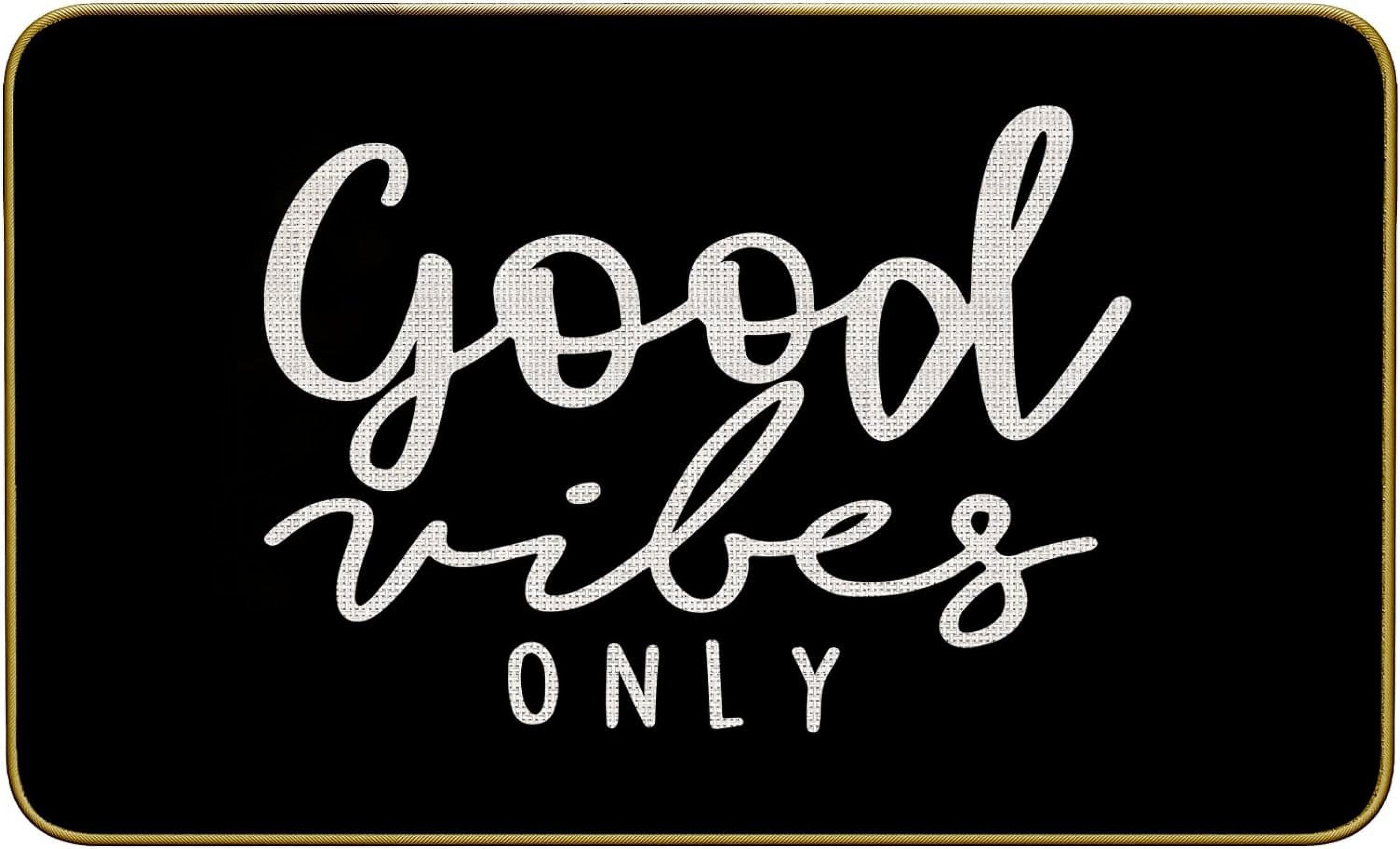 Funny Good Vibes Only Doormat Door Mat for Home Entrance, Inspirational ...