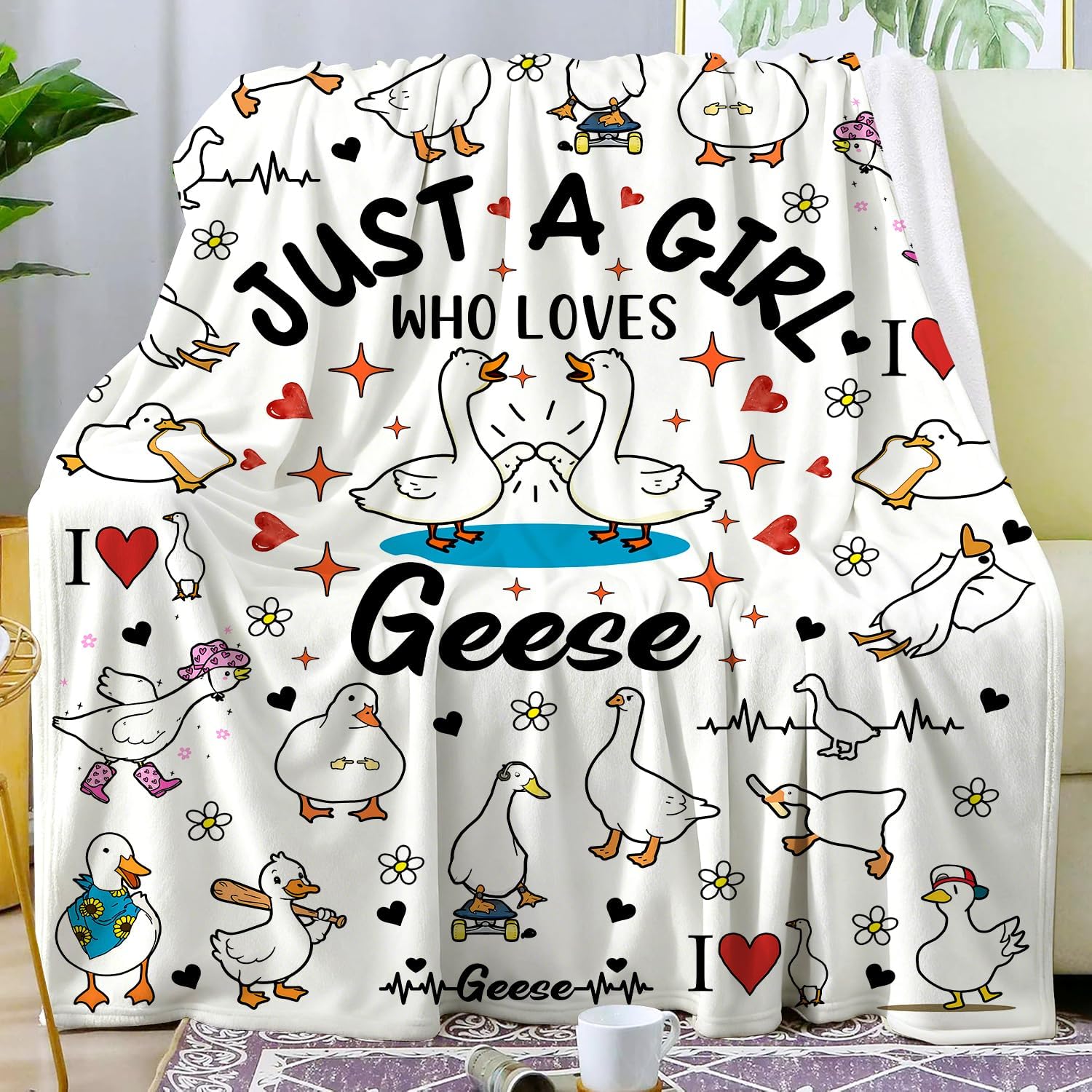 Funny Goose Blanket Geese Gifts for Geese Lovers Women Girls Kids ...