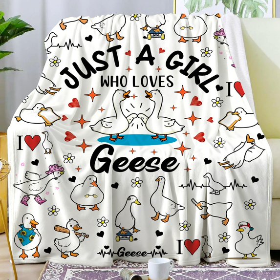 Funny Goose Blanket Geese Gifts for Geese Lovers Women Girls Kids ...