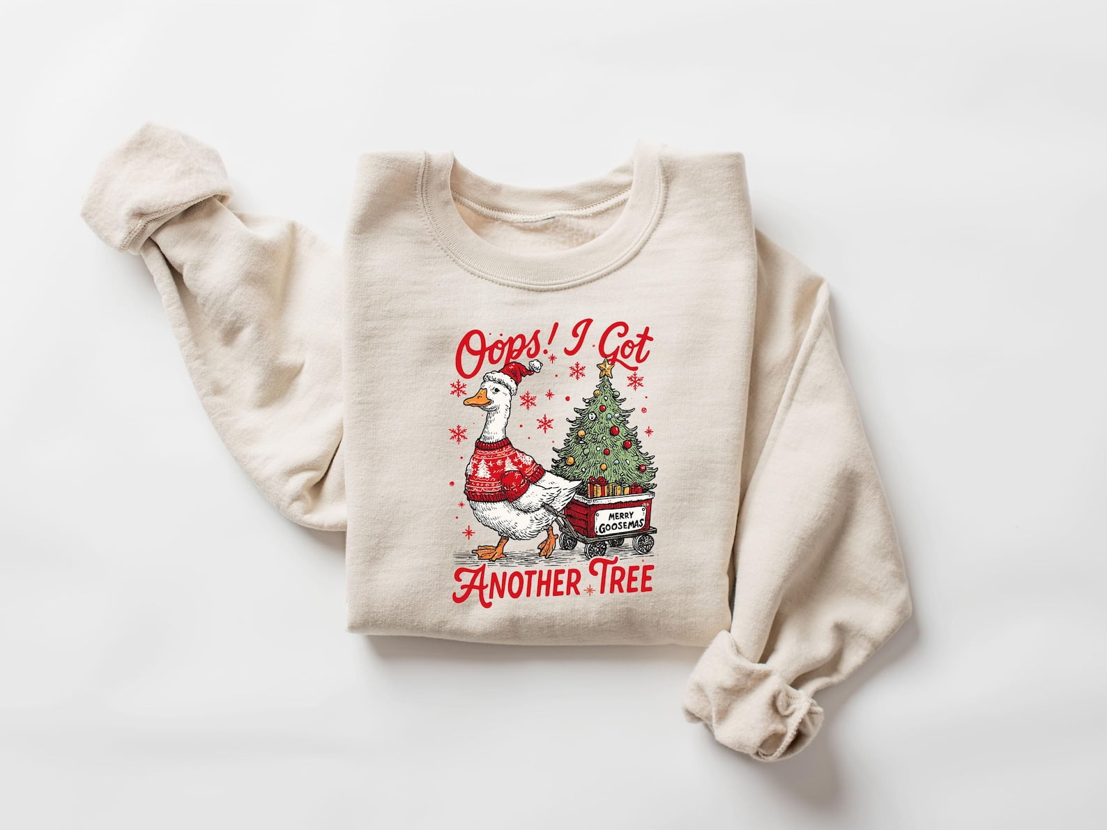 Funny Goose Oops I Got Another Christmas Tree Sweatshirt, Merry ...
