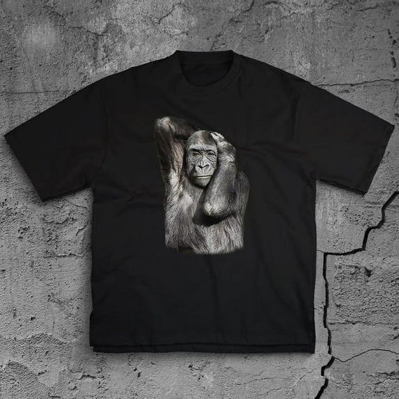 Funny Gorilla Meme Tee, Sarcastic Monkey Shirt, Weird Humor Streetwear ...