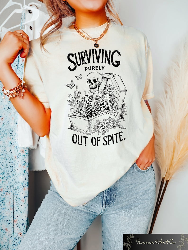 Funny Goth Celestial Skeleton and Bats Shirt, Bat Lover Gothic Boho ...