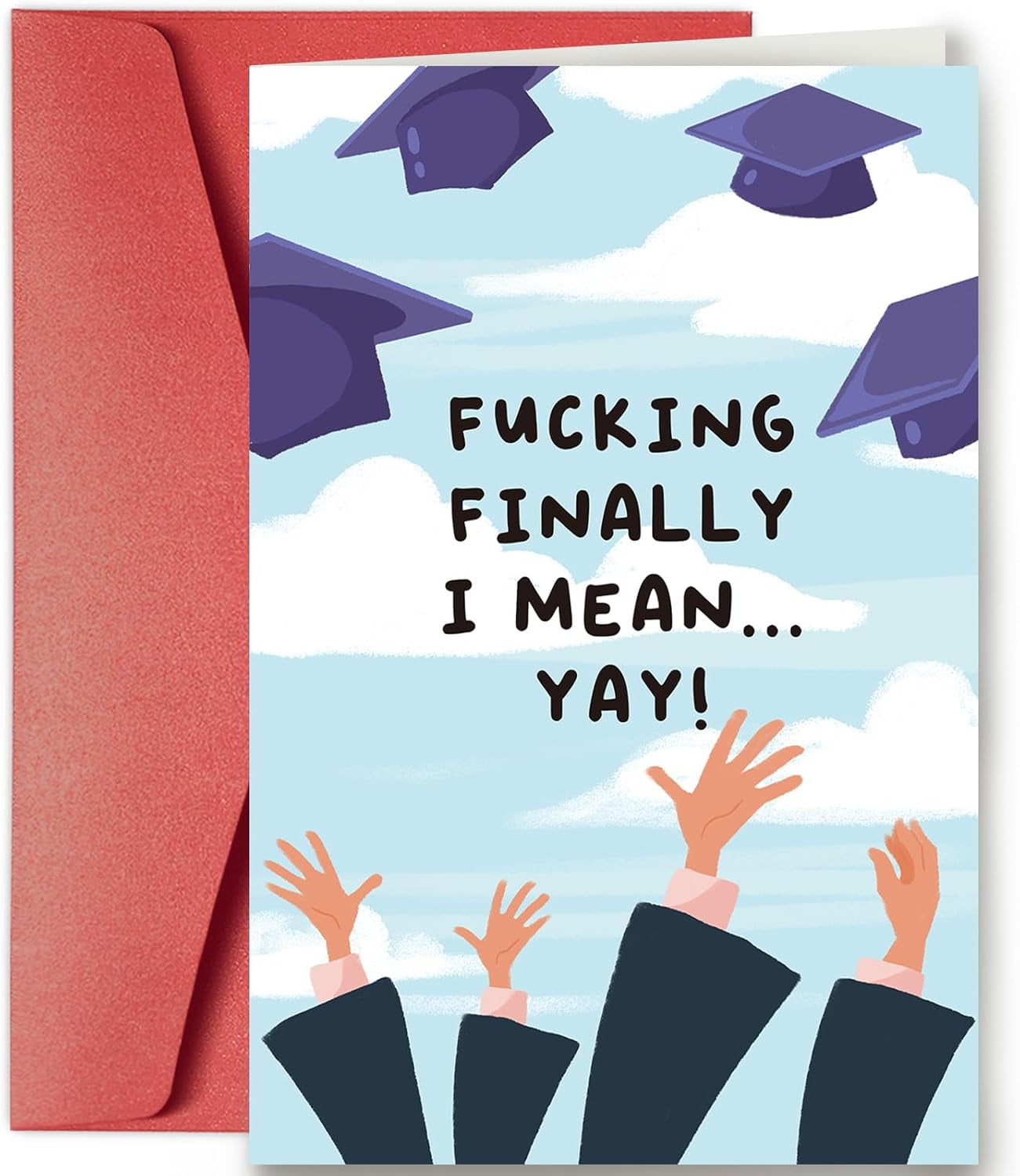 Funny Graduation Card for Boys Girls, Congratulations Card for High ...