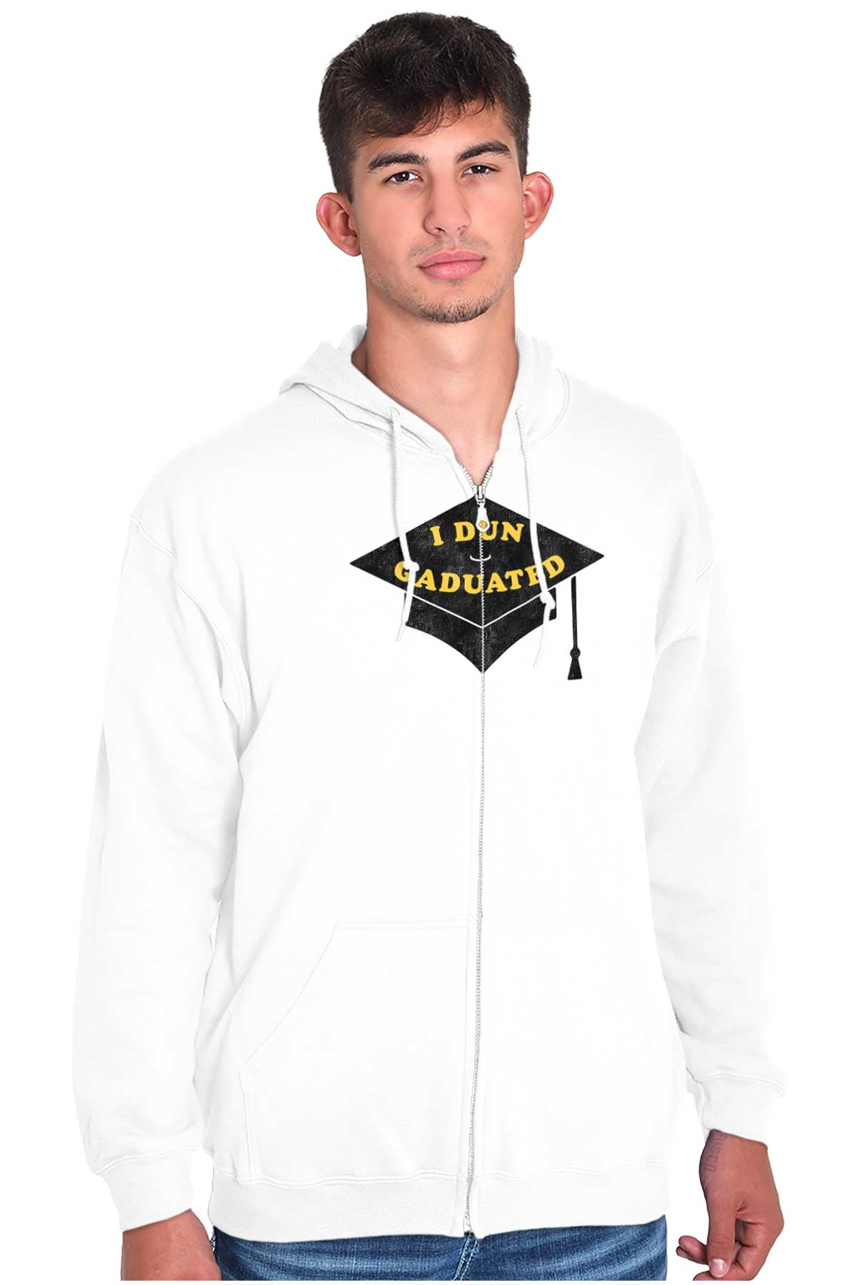 Funny Graduation I Done Graduated Zip Up Hoodie Men's Women's Brisco ...