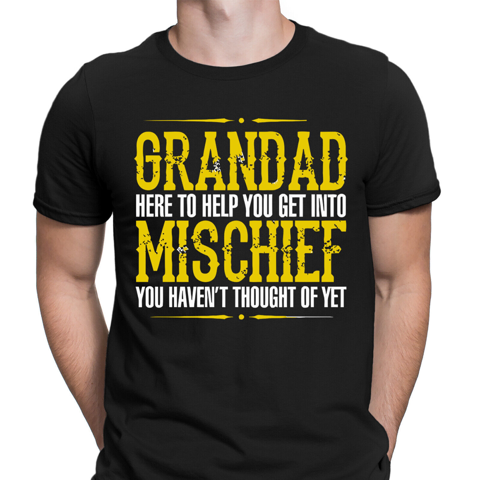 Funny Grandad Here To Help You Get Into Fathers Day Gift Mens T-Shirts ...