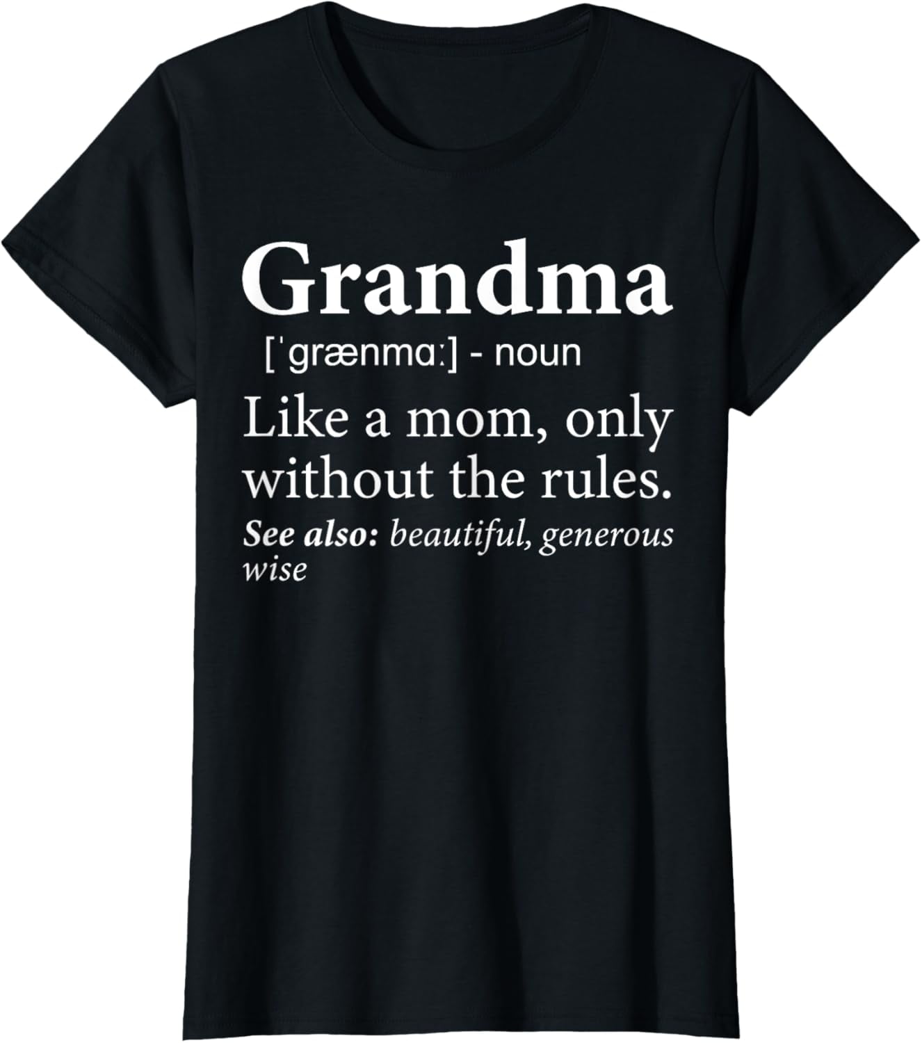 Funny Grandma Definition Grandmother Grandparents T-Shirt - Walmart.com