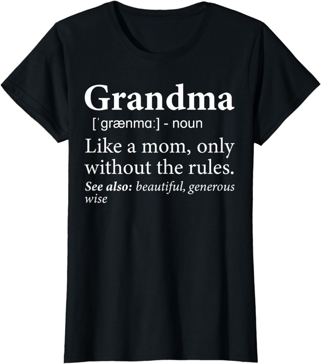 Funny Grandma Definition Grandmother Grandparents T-Shirt - Walmart.com