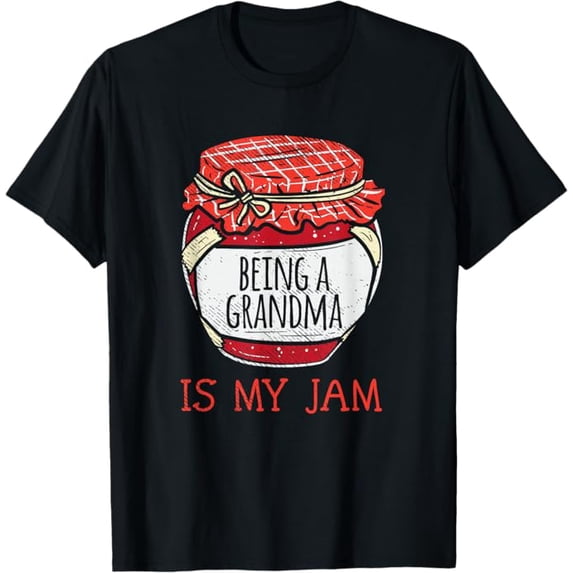 Funny Grandma Jam Jar T-Shirt - Cute Humor Design for Grandmothers ...