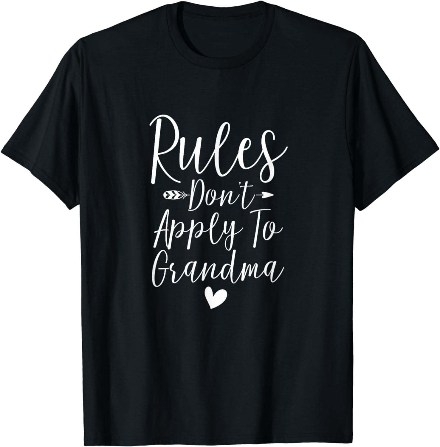 Funny Grandmother Rules Don't Apply To Grandma Gag Gift T-Shirt ...