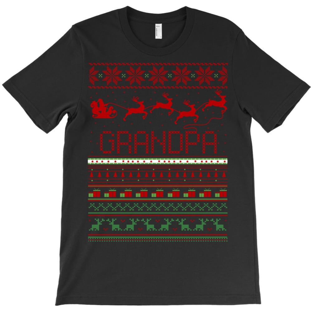 Funny Grandpa Funny Christmas Sweater Style Xmas Holiday Graphic T ...