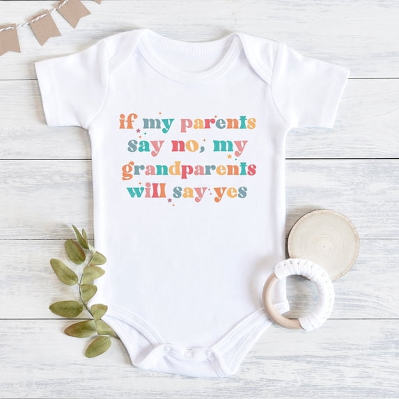 Funny Grandparents Baby Bodysuit, Baby Bodysuit, Grandparents Pregnancy ...