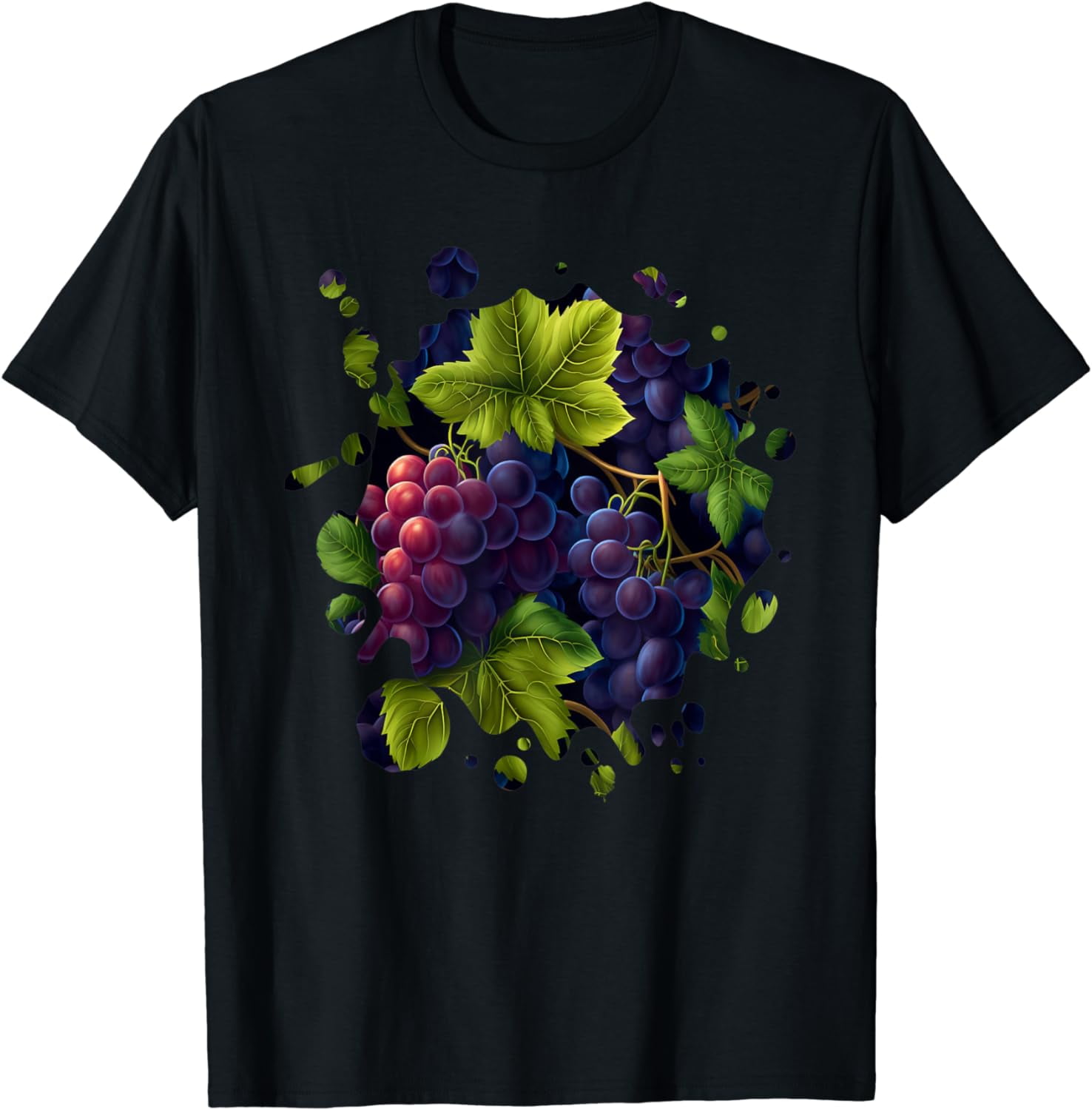Funny Grape Fruit Lover Gardening Veggies Cute Art Men Women T-Shirt ...