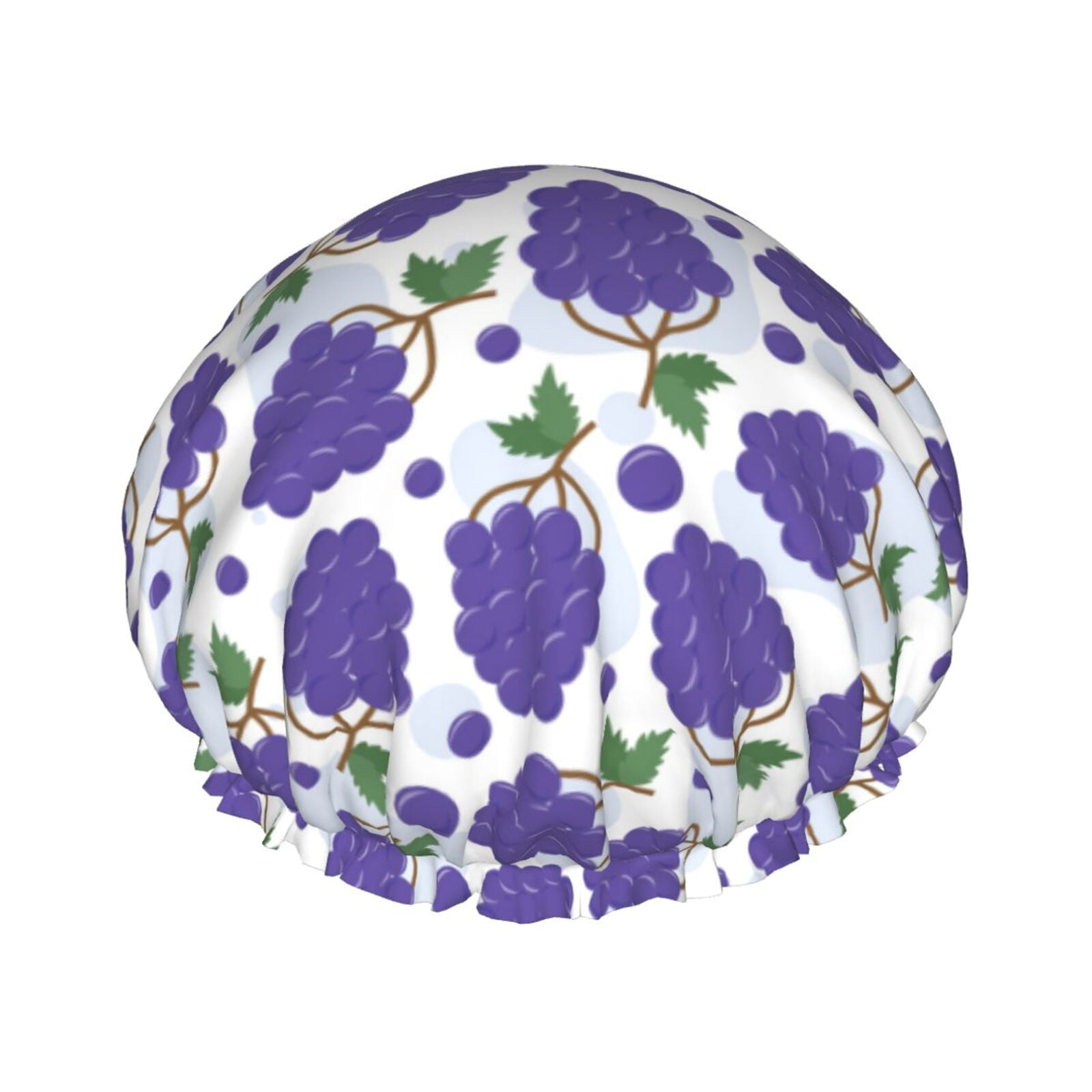 Funny Grape Shower Cap, Reusable Bath Hair Hat for all Hair Lengths ...