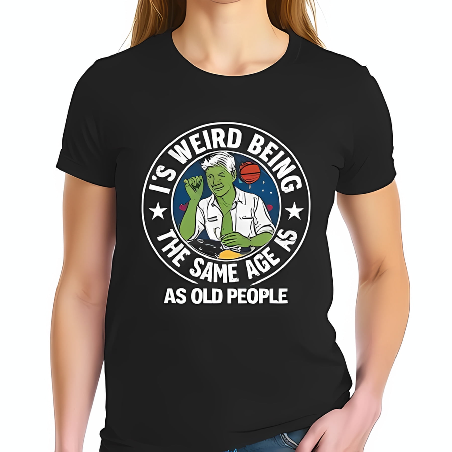 Funny Graphic Cotton Short Sleeve T-Shirt - " It's Weird Being the Same ...