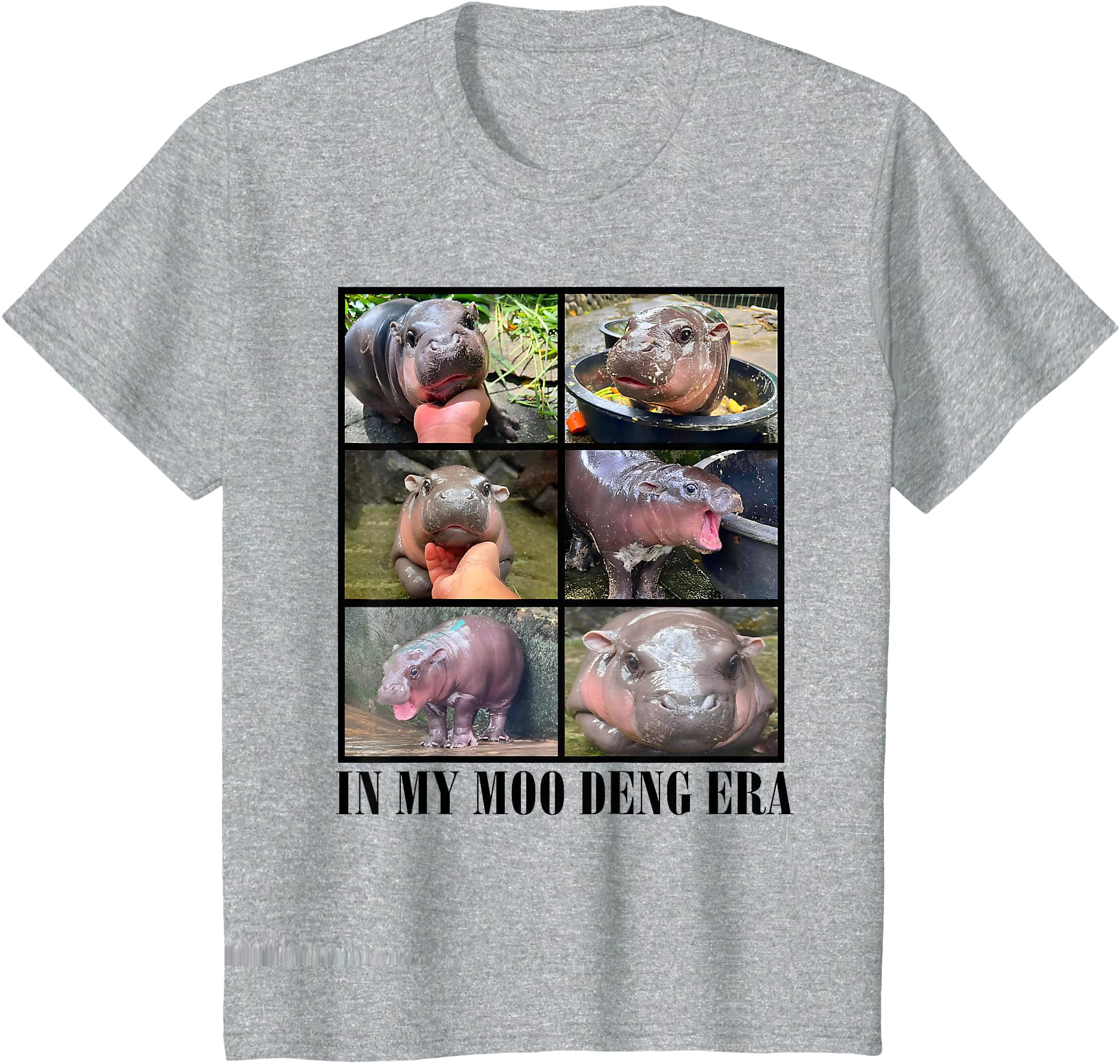 Funny Graphic Design In My Moo Deng Era Hippo Lover T-Shirt,White color ...