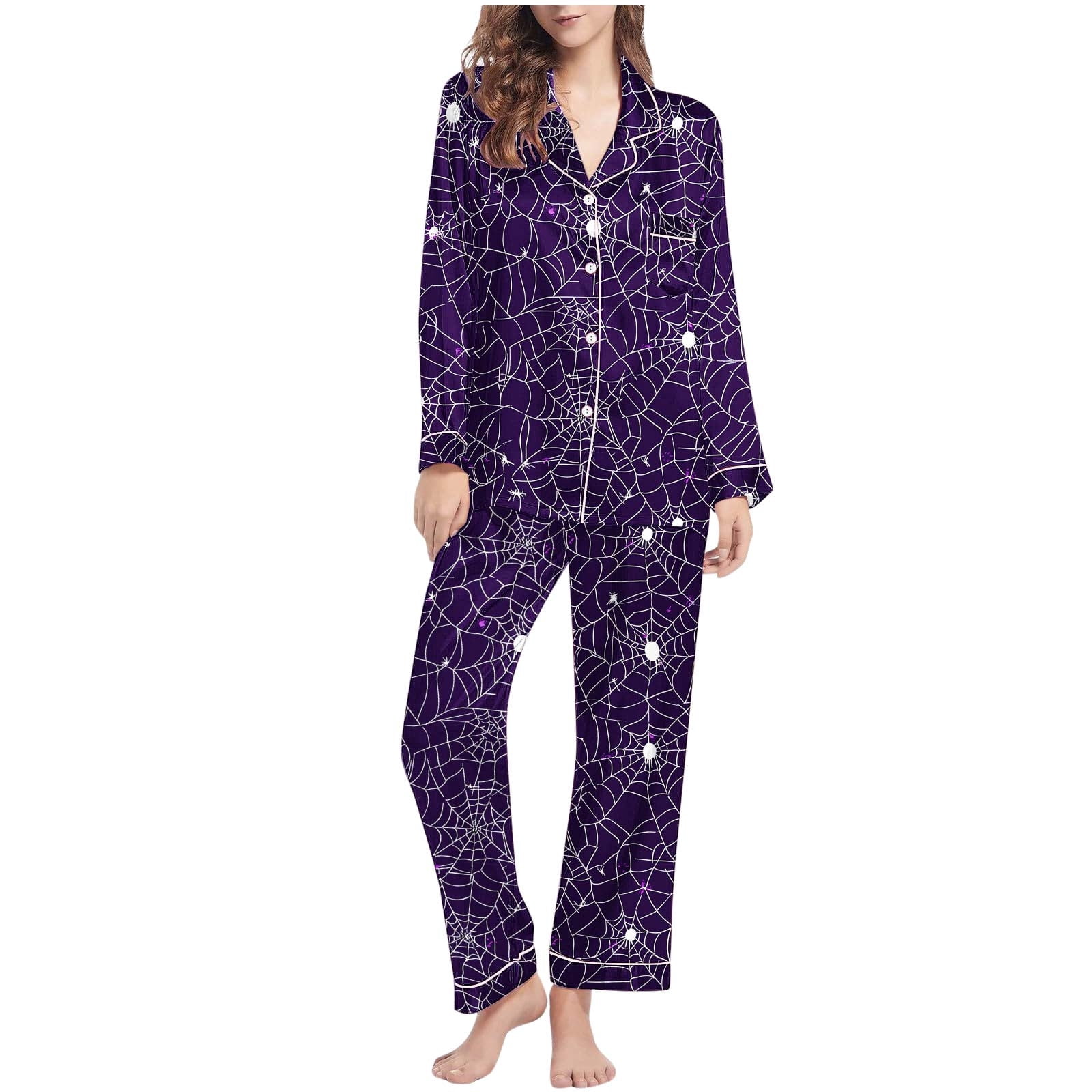 Funny Graphic Print Sets for Women 2 Piece Halloween Sleepwear Outfit ...