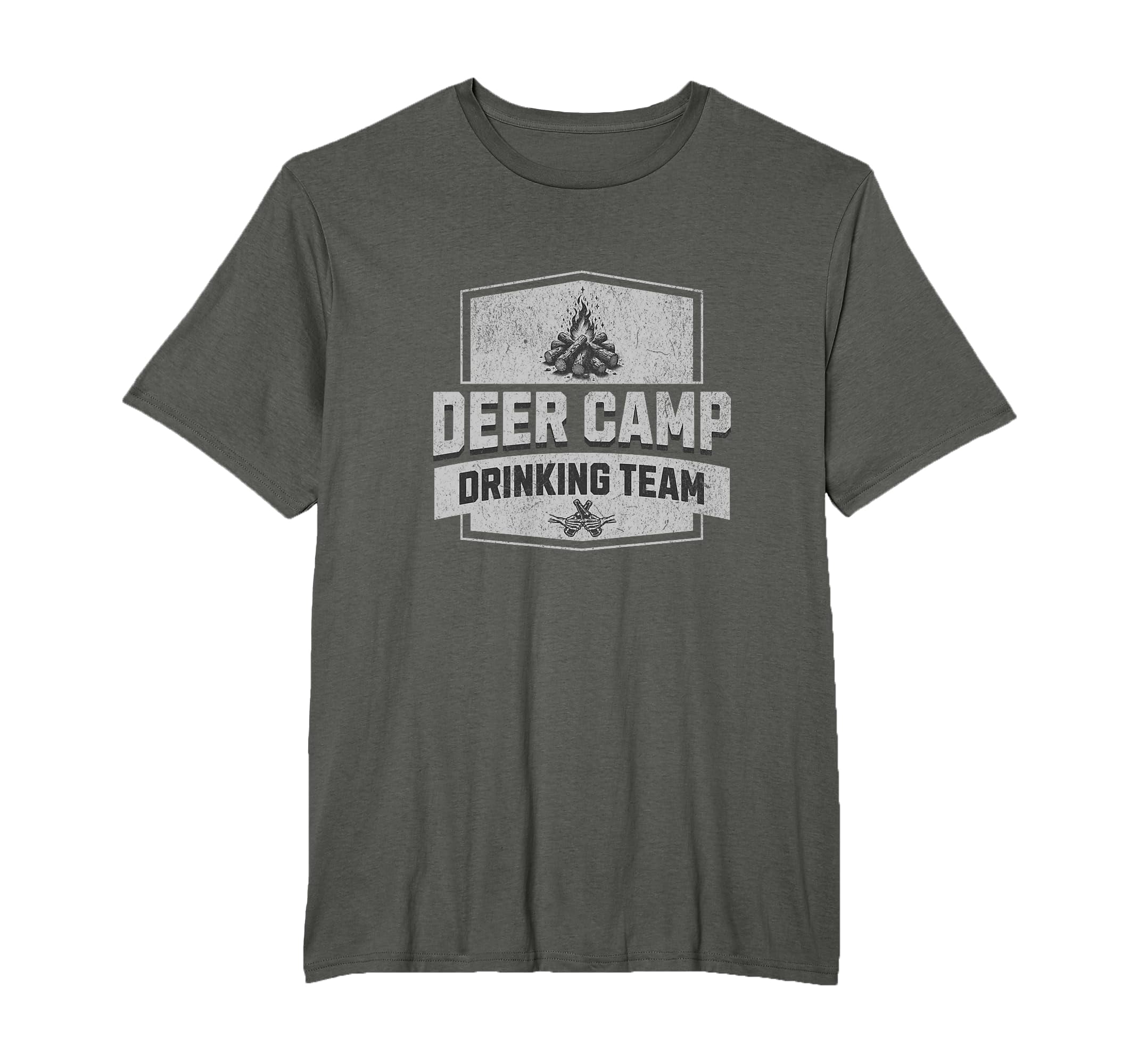 Funny Gray Deer Camp Drinking Team T-Shirt for Outdoor Enthusiasts ...