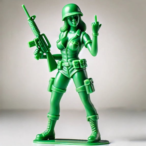 Funny Green Soldiers With Unique Pose Humor Mini Soldier Statue Desktop ...