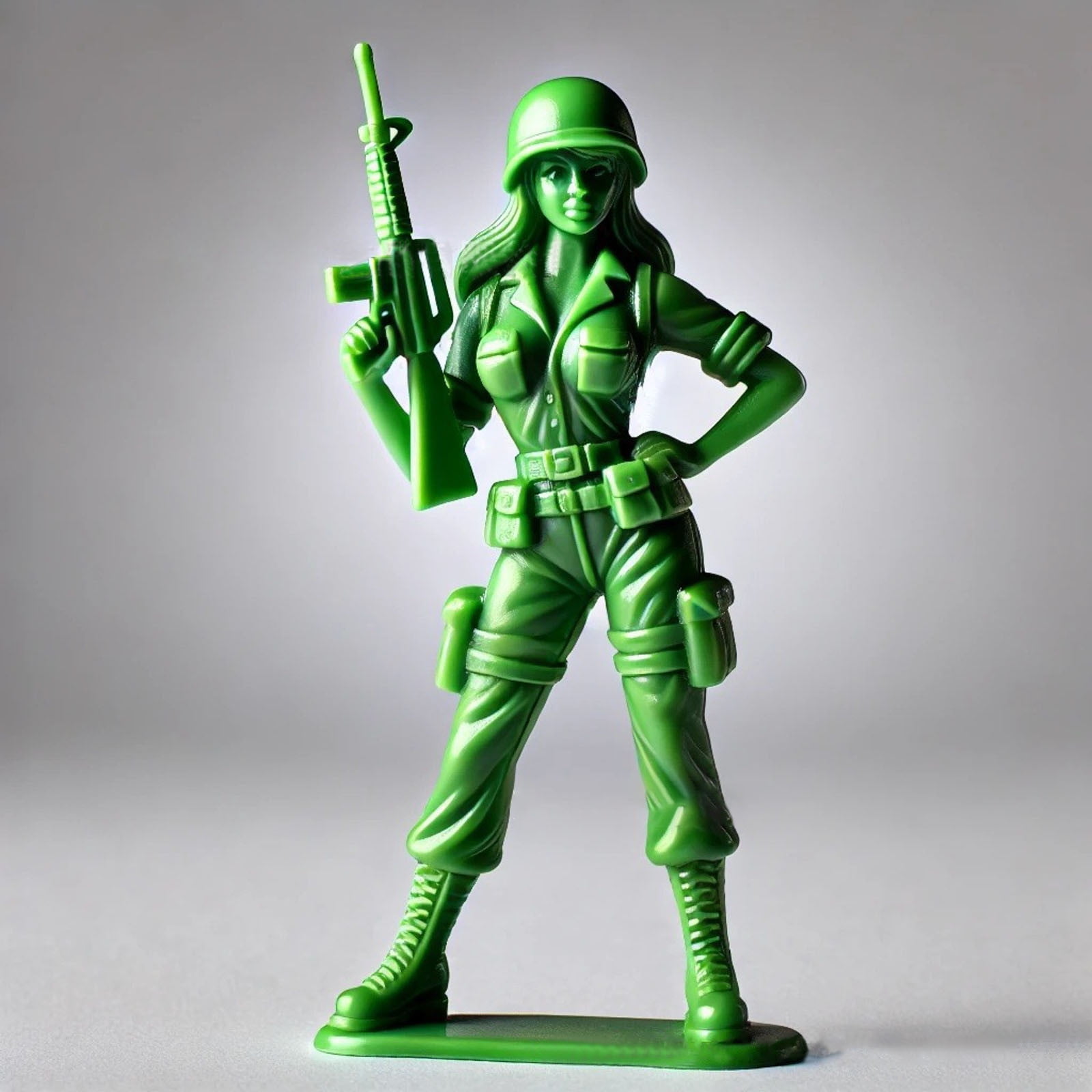 Funny Green Soldiers With Unique Pose Humor Mini Soldier Statue Desktop ...