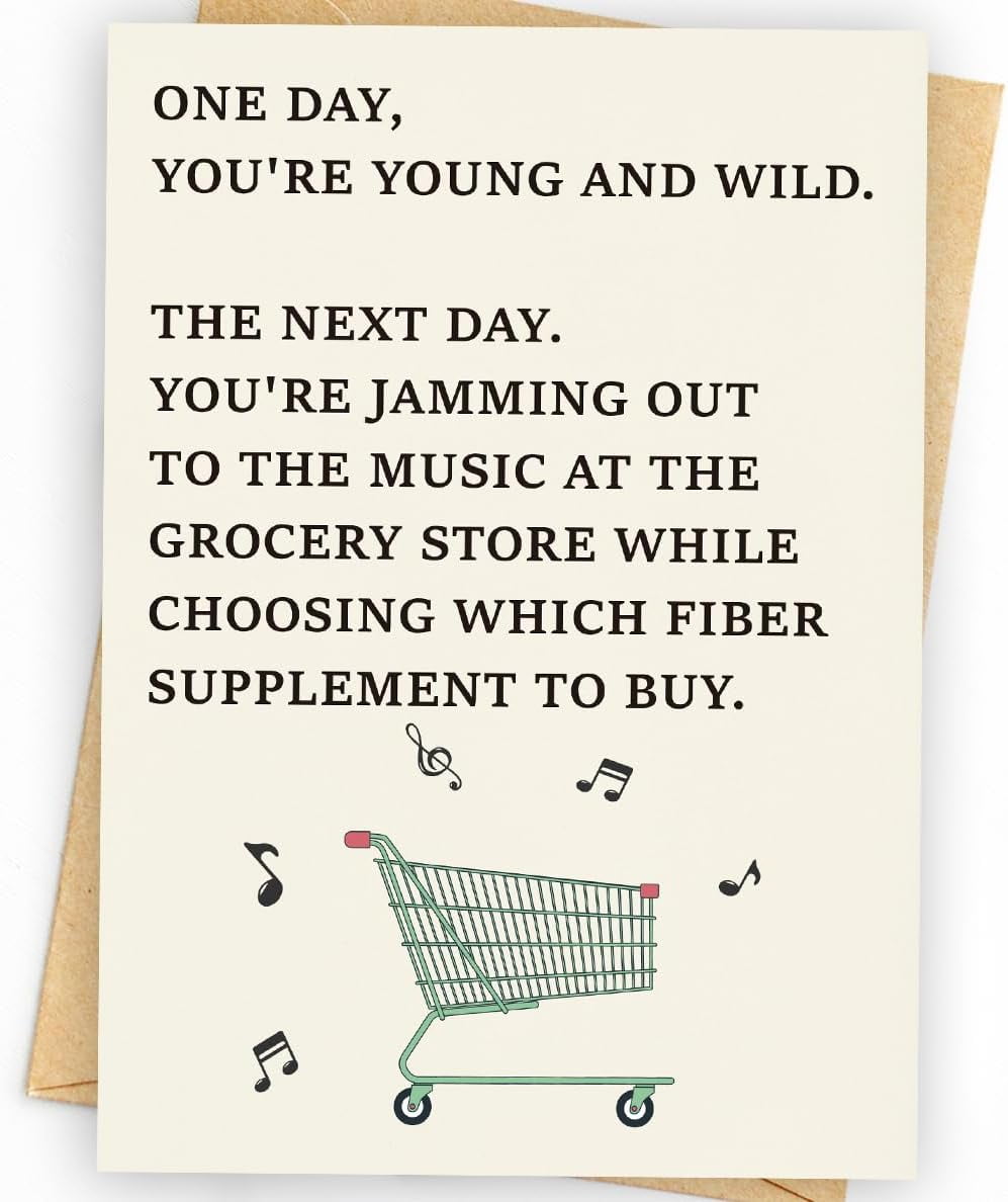 Funny Greeting Card - Young and Wild to Grocery Store Music – Hilarious ...