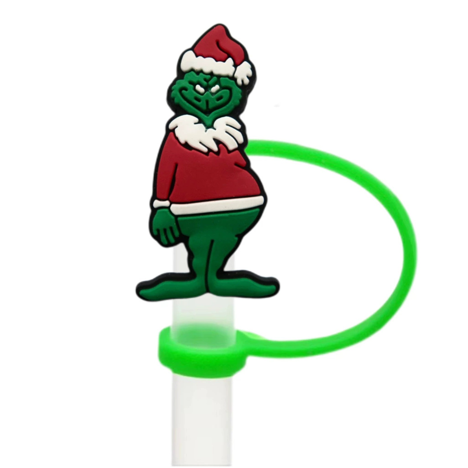 Funny Gri-nch Series Silicone Drinking Straw Plugs, Reusable Straw ...