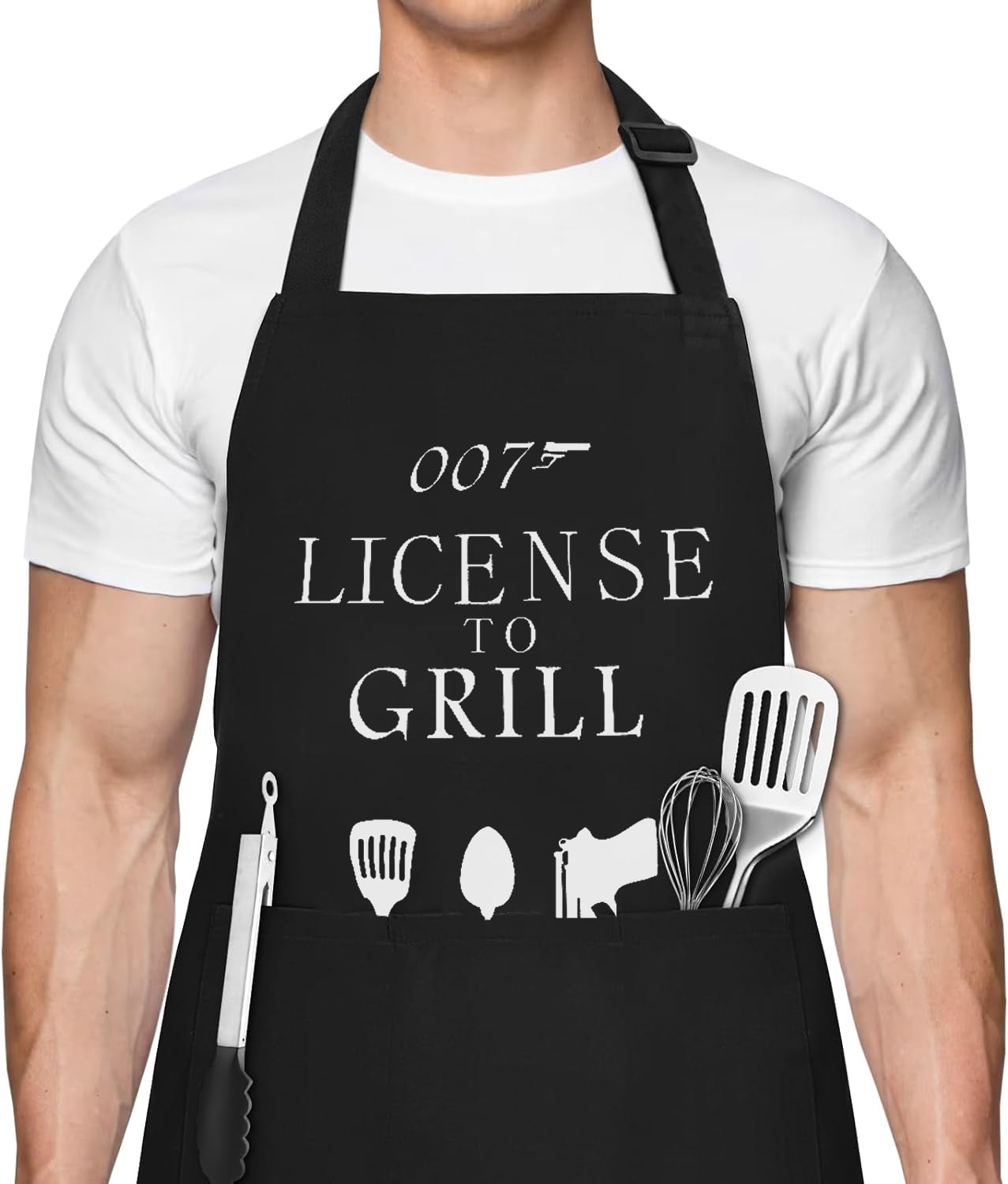 Funny Grill Apron for Men - Mens Grilling Aprons 007 - One Size Fits ...