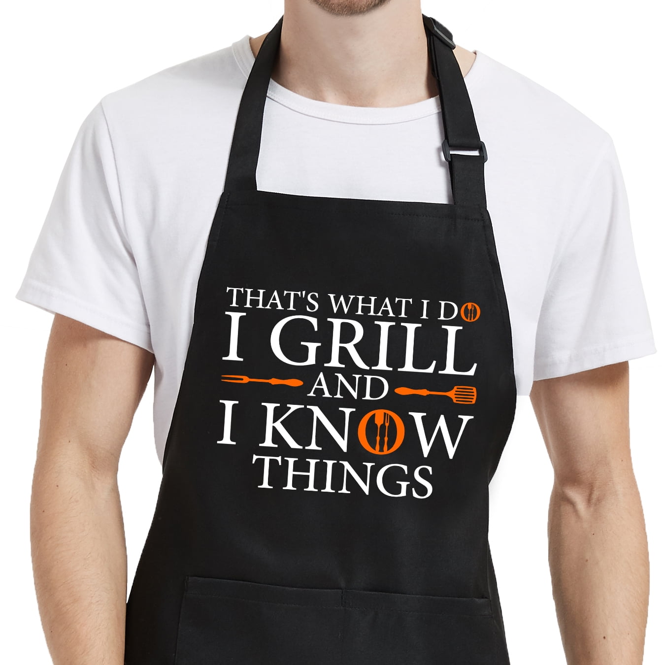 Funny Grill Aprons for Men with Pockets, Mens Apron for Grilling ...